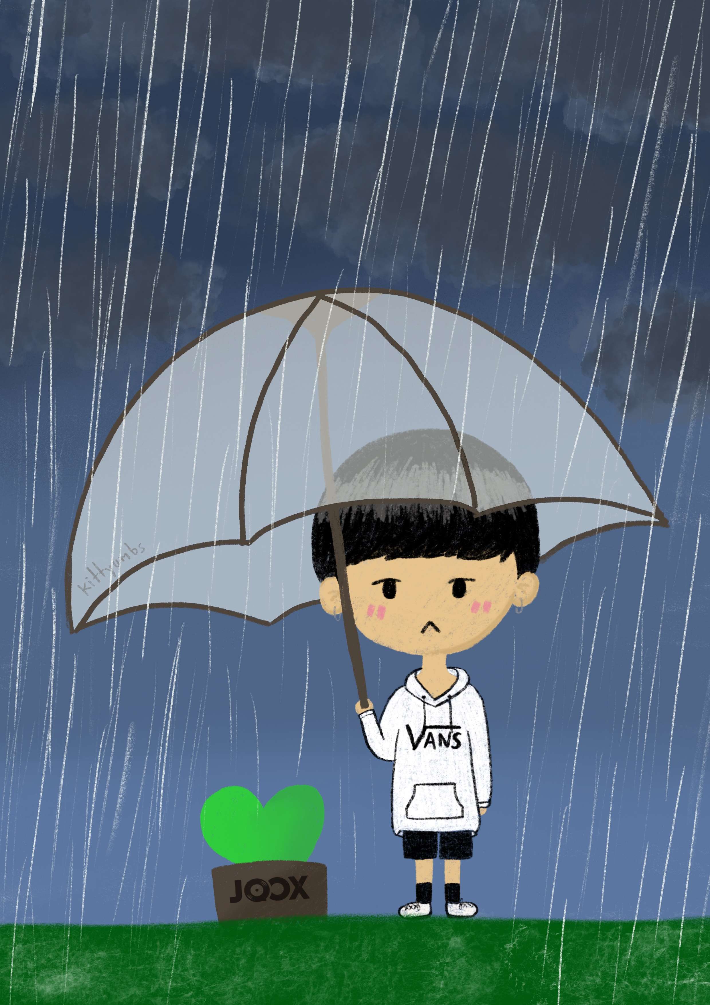 ในคืนที่ฝนโปรยลงมา Thtop100 By Joox ภาพวาด